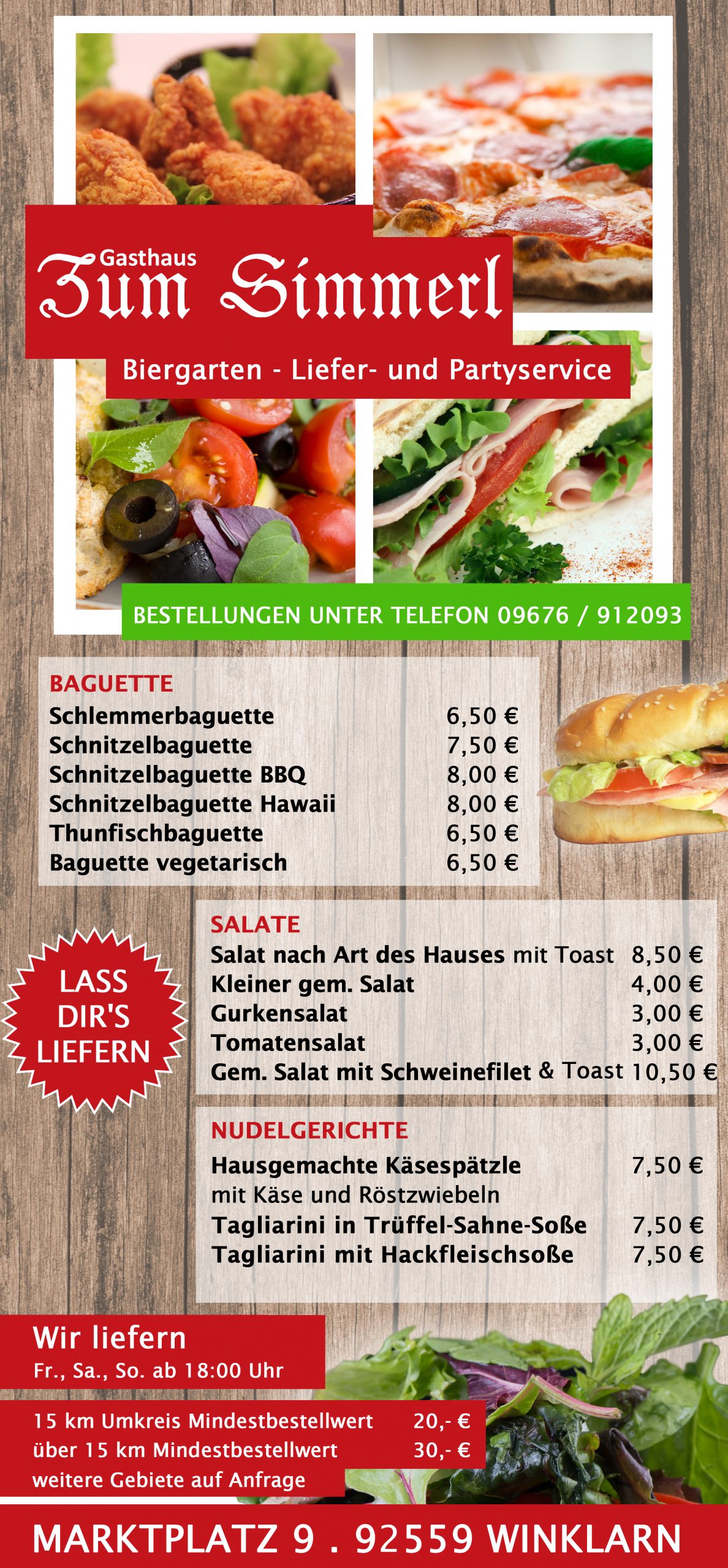 Liefer- und Partyservice - Gasthaus Zum Simmerl